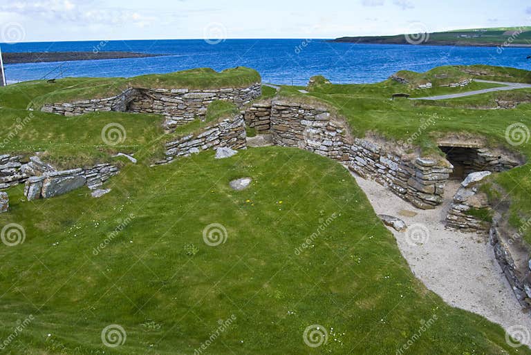 Skara Brae stock photo. Image of landmark, village, structure - 7161970