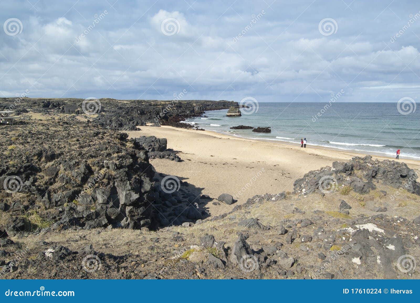 Skardsvik Beach (Iceland) stock photo. Image of basalt - 17610224
