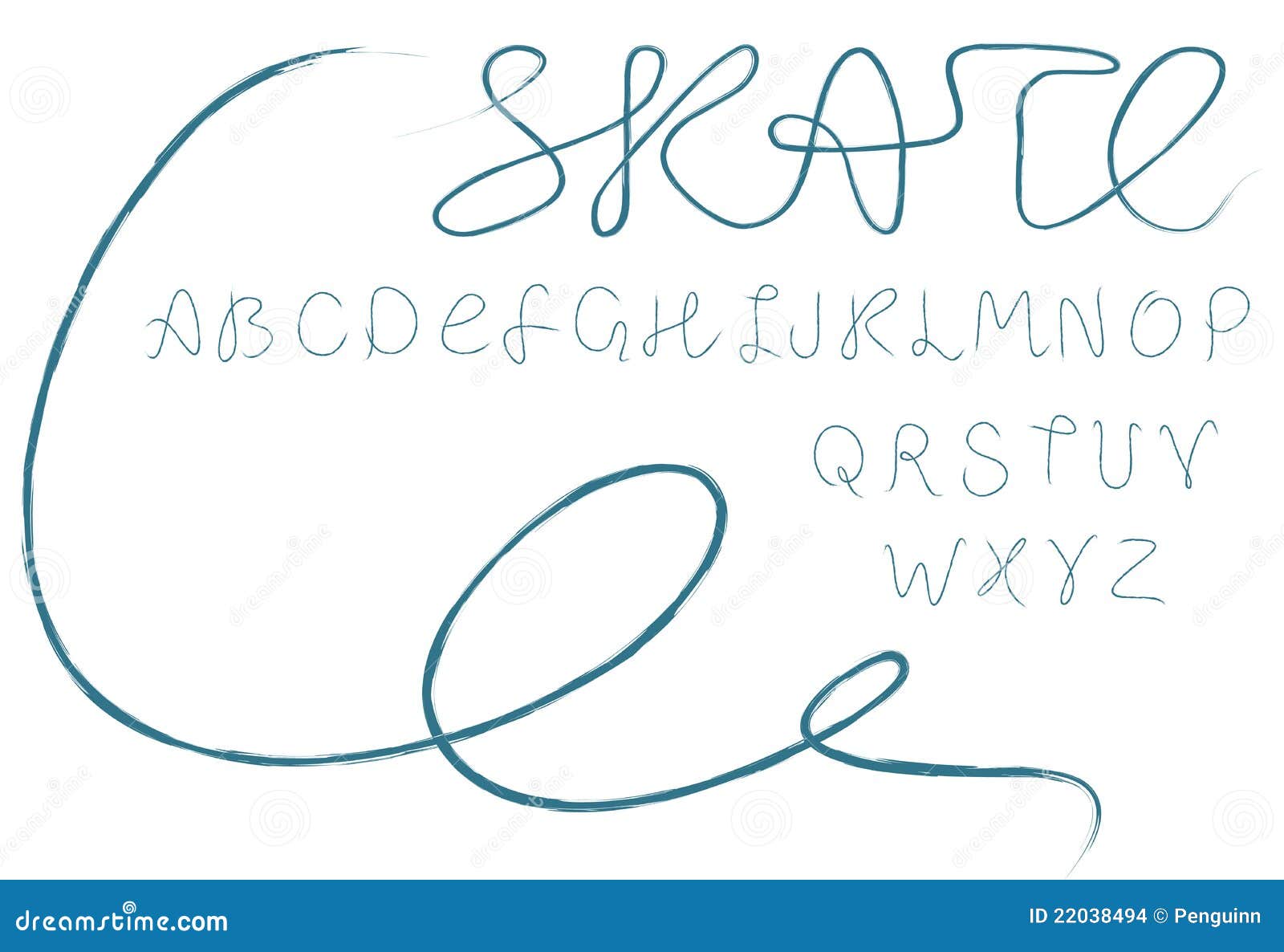 Skate alphabet stock vector. Illustration of snow, letter - 22038494