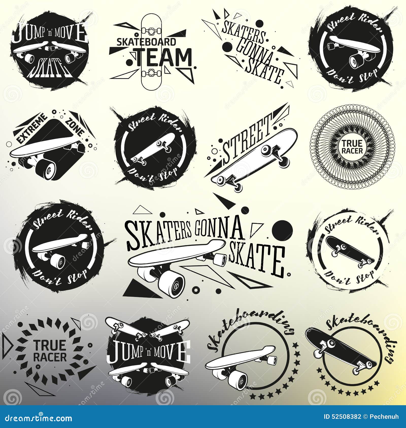 Skate stock vector. Illustration of equipment, cool, emblem - 52508382