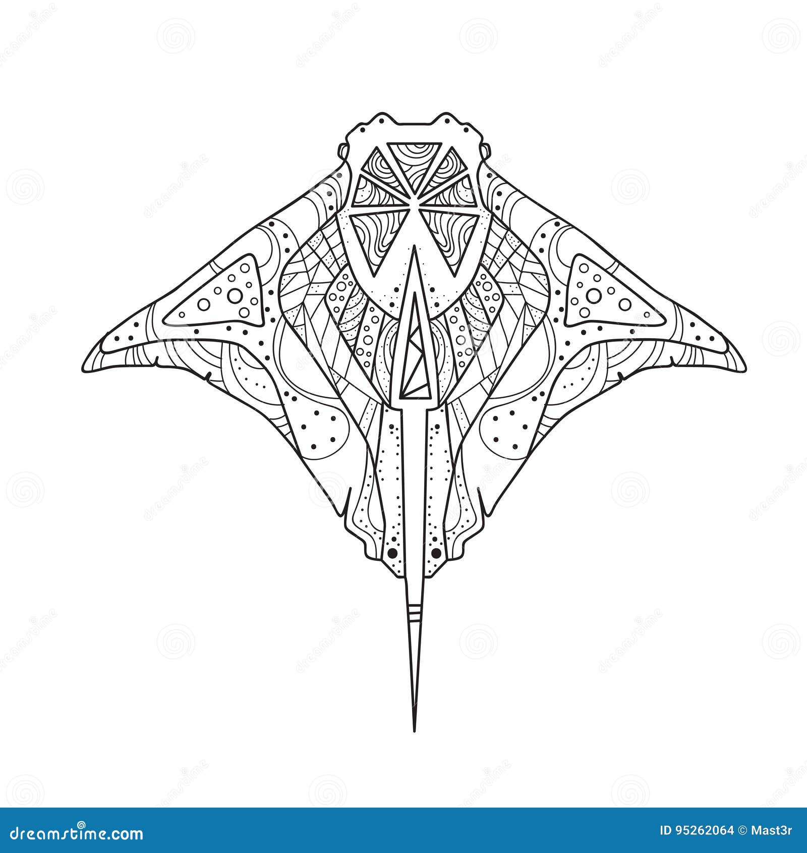 Zentangle Fish Background Cartoon Vector | CartoonDealer.com #65868877