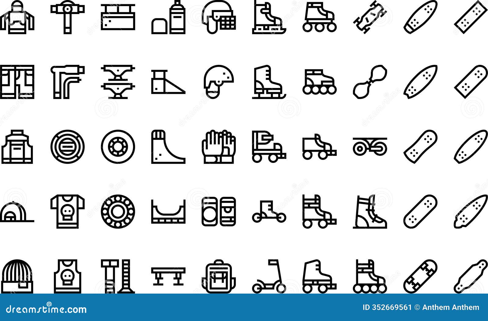 Skate Icons High-Quality Vector Icons Collection with Editable Stroke ...