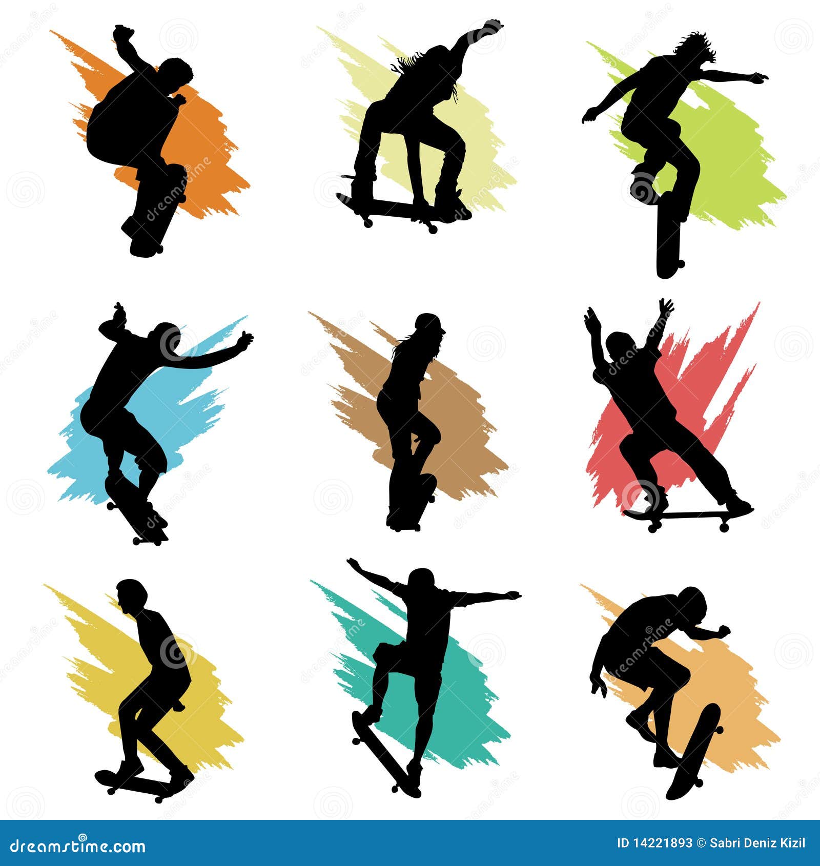 Skateboard stock vector. Illustration of activity, cutout - 14221893