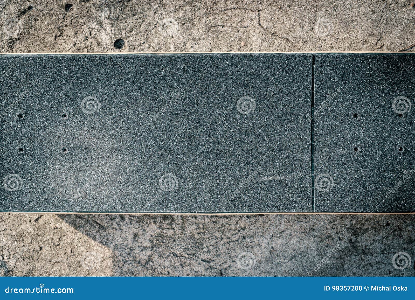Skateboard on Concrete Floor in Skatepark Stock Photo - Image of bottom ...