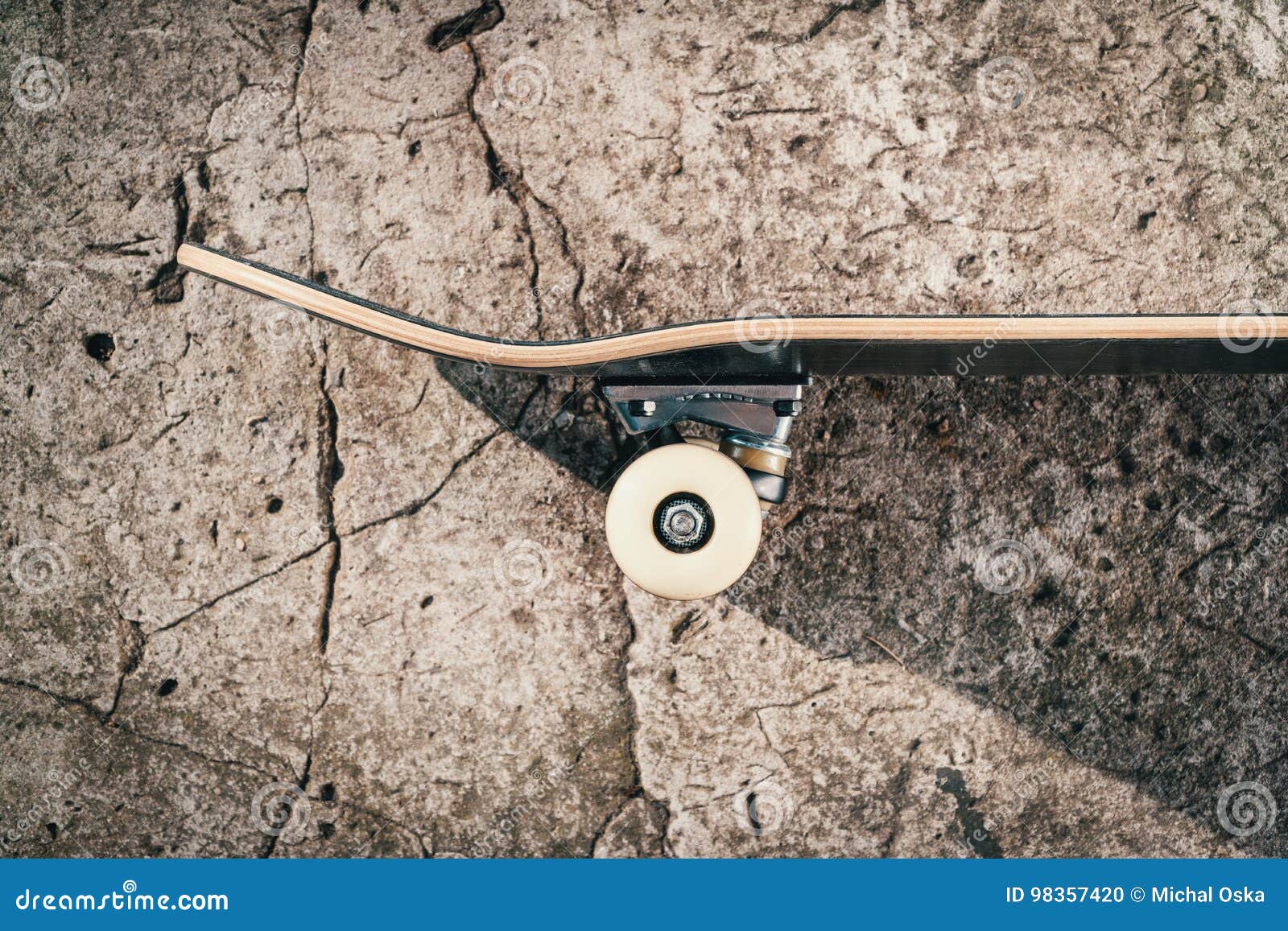 Skateboard on Concrete Floor in Skatepark Stock Photo - Image of ...