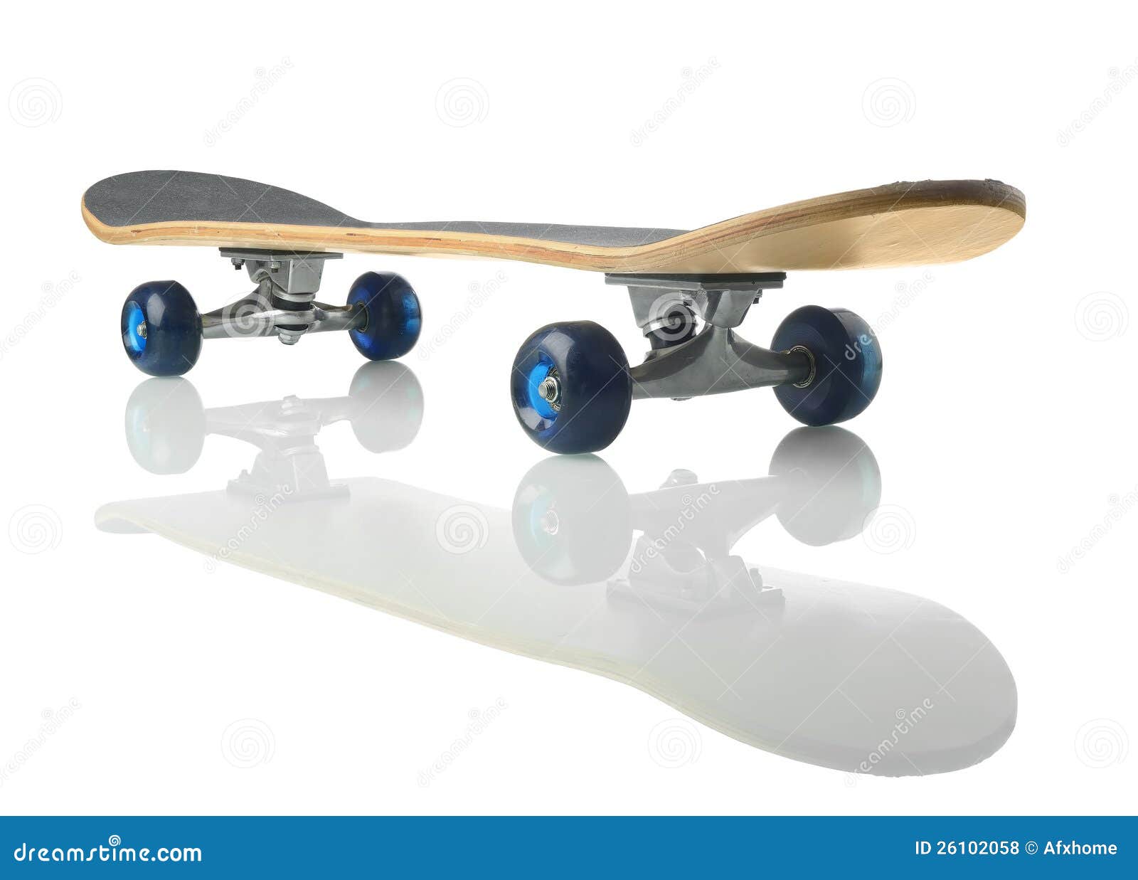 Skateboard Deck On White Background, Isolated Path Included Royalty ...