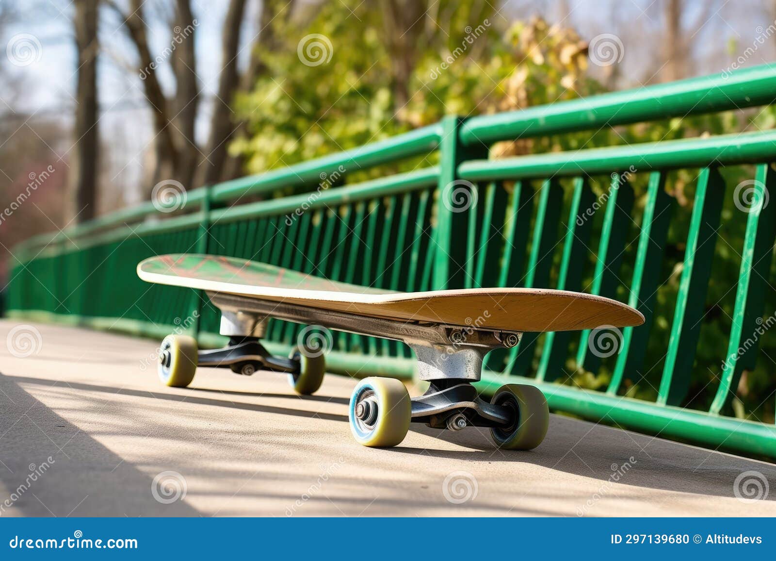 Skateboard Designed with Guidance and Support Railings Stock Photo ...