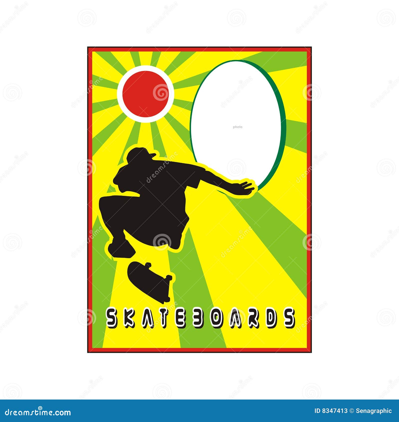 Skateboard frame stock illustration. Illustration of design - 8347413