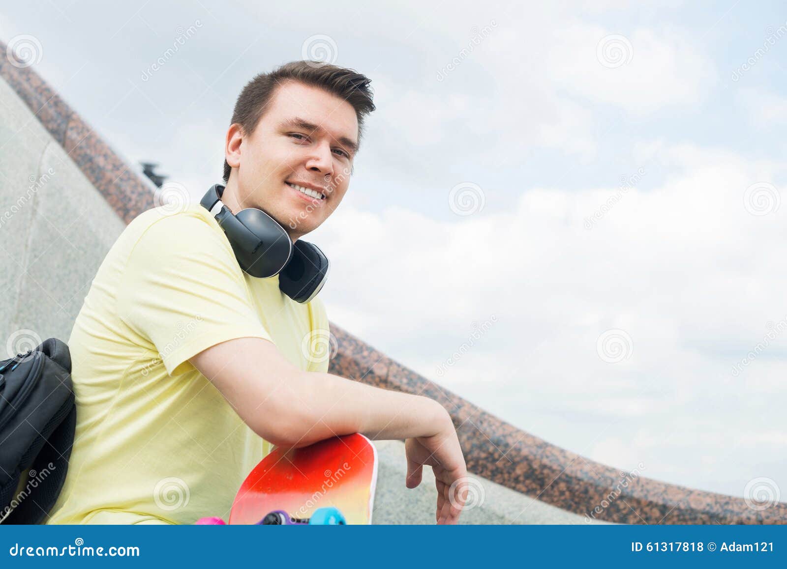 Skateboard guy stock photo. Image of music, portrait - 61317818