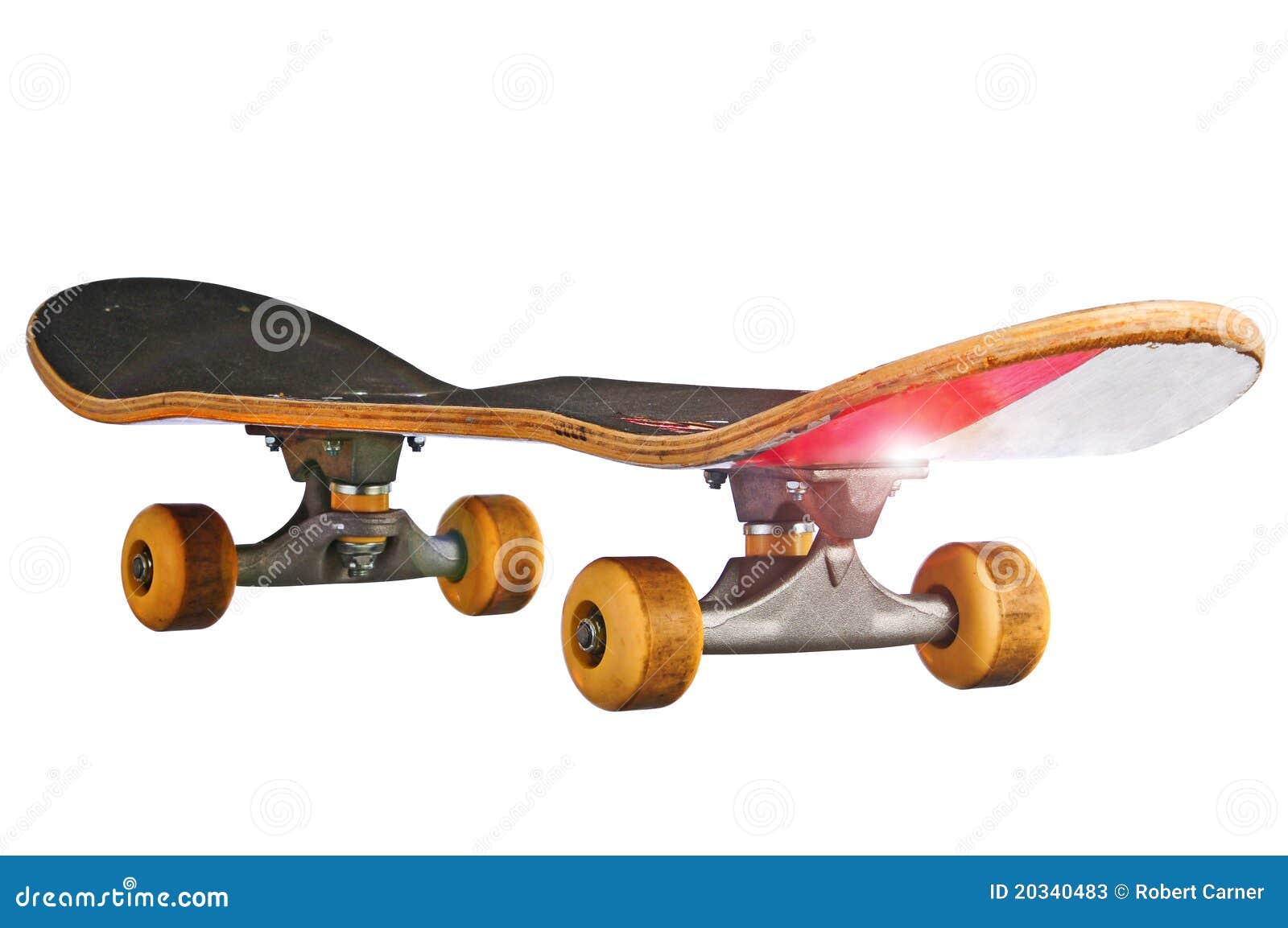 Skateboard Isolated on White with a Clipping Path Stock Image - Image ...