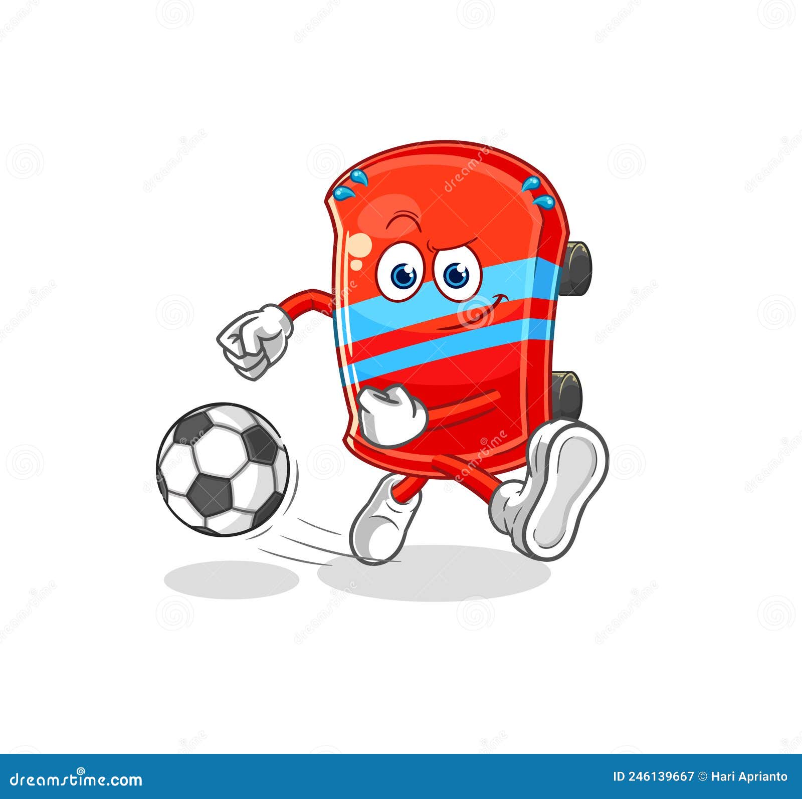 Skateboard Kicking the Ball Cartoon. Cartoon Mascot Vector Stock Vector ...