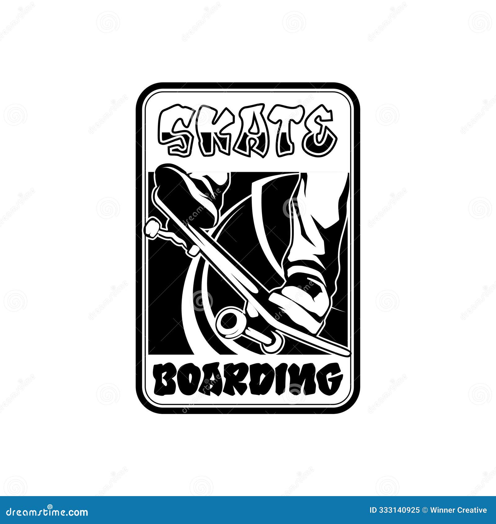 Skateboard Logo Vector. Skateboard Sticker Illustration Design Vector ...