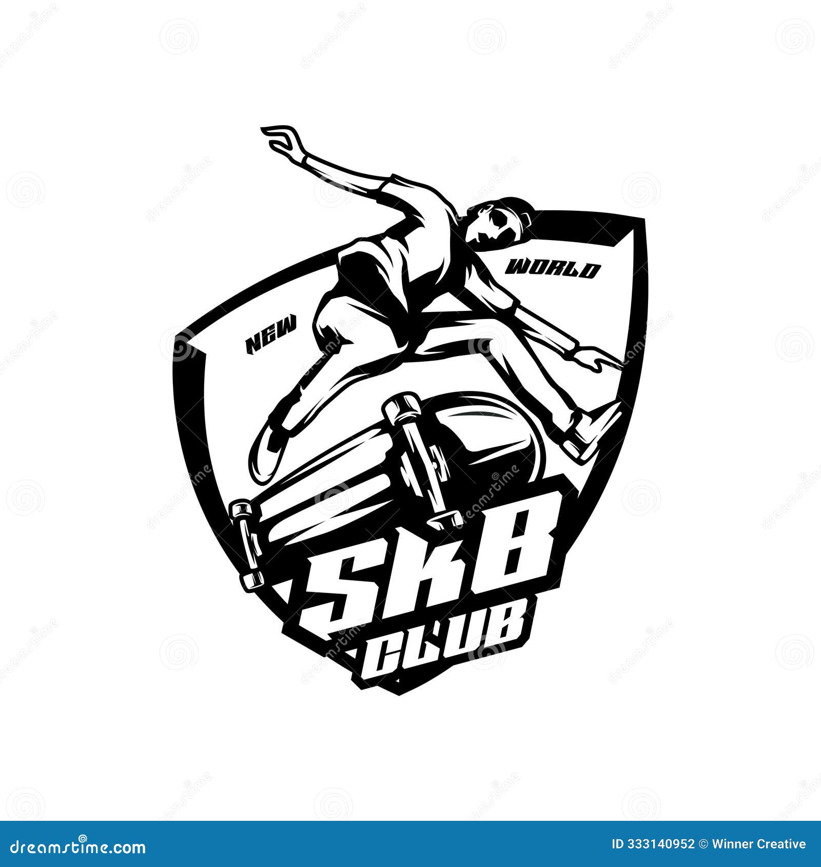 Skateboard Logo Vector. Skateboard Sticker Illustration Design Vector ...