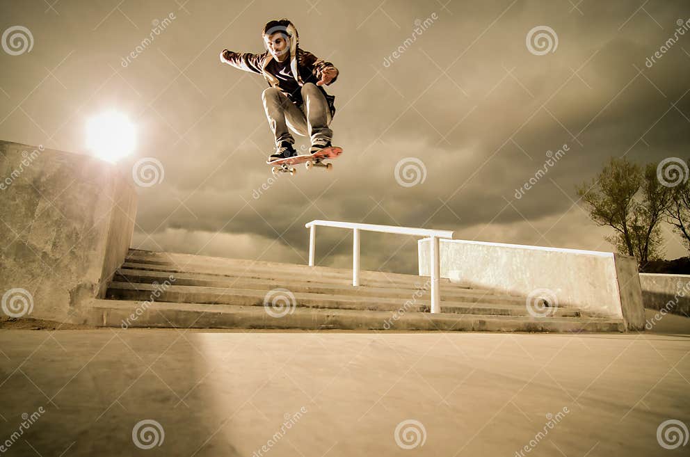 Skateboard ollie stock photo. Image of sport, jeans, skateboard - 24200922