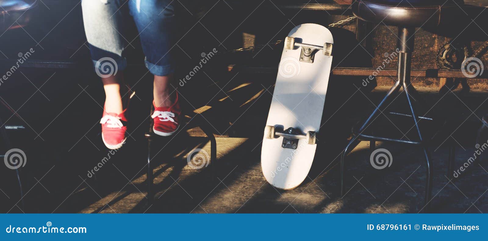 Skateboard Playing Standing Lifestyle Relaxing Concept Stock Image ...