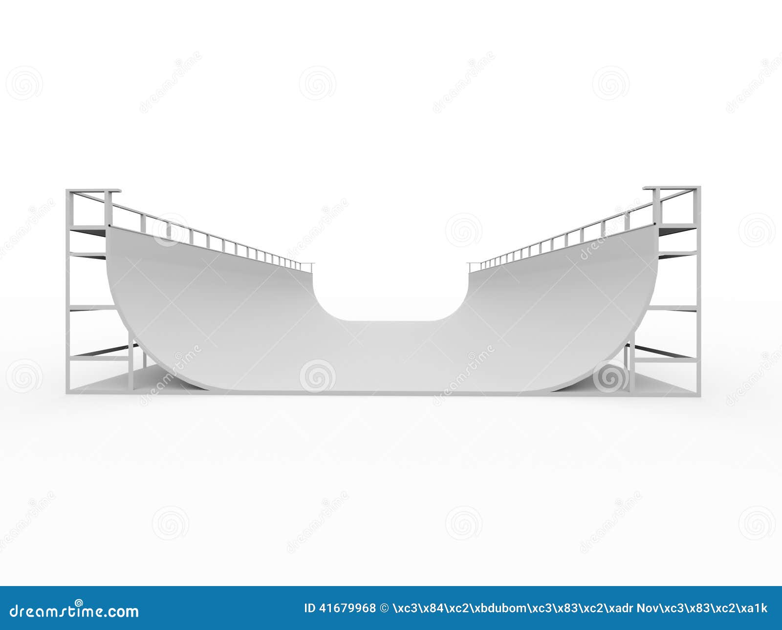 Skateboard Ramp Illustration. Side View Skate Park Construction ...