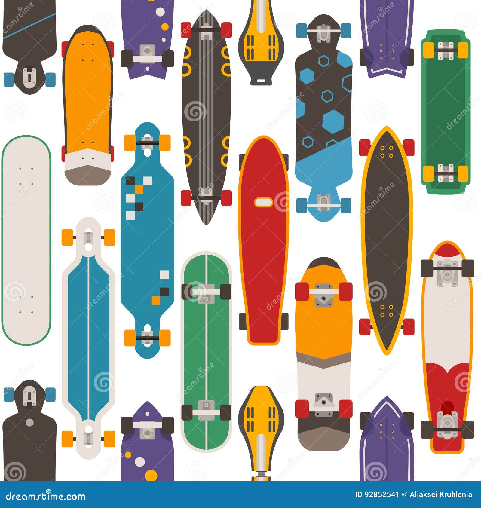 Skateboard Seamless Pattern Background Stock Vector - Illustration of ...