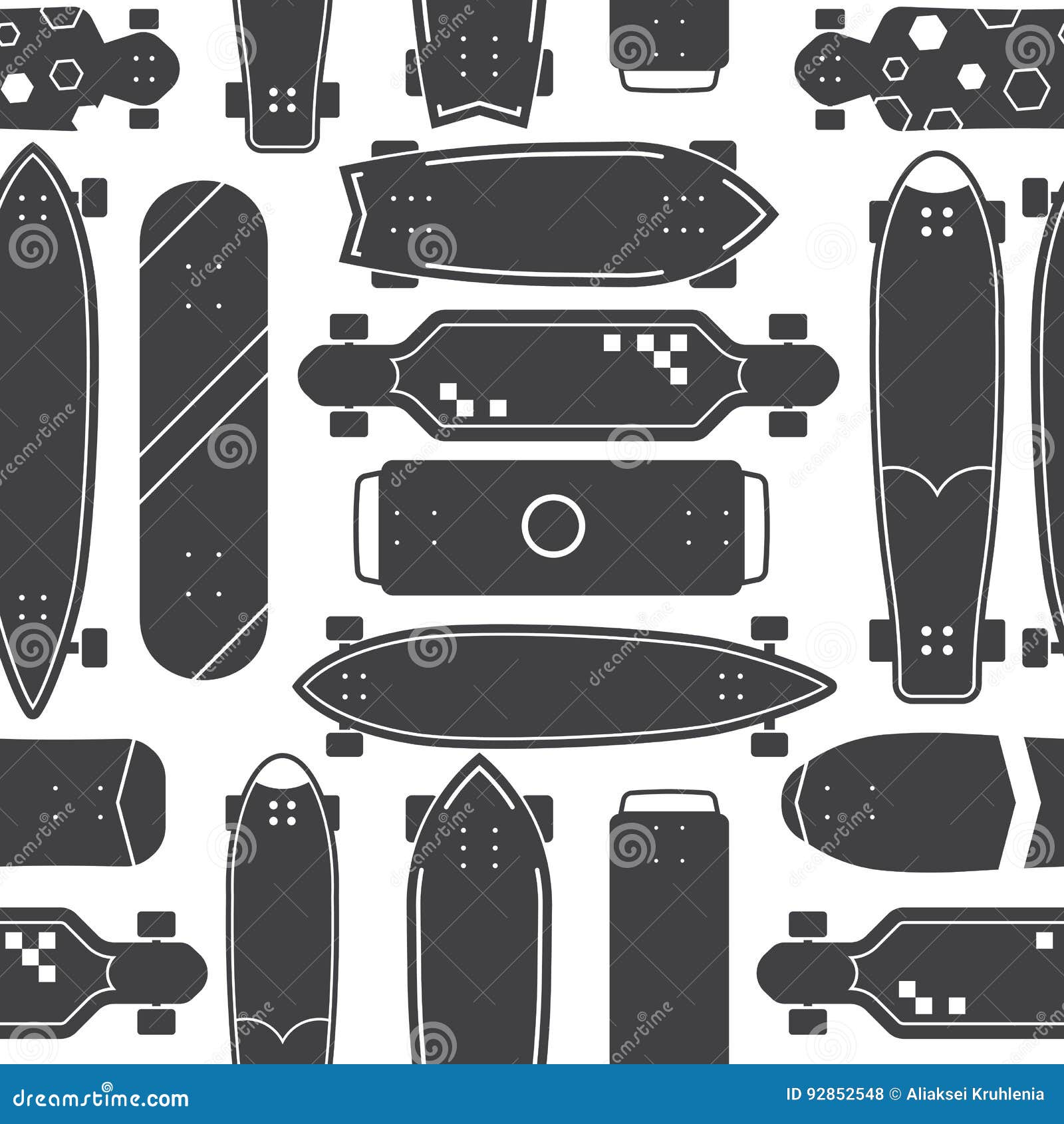 Skateboard Seamless Pattern Background Stock Vector - Illustration of ...