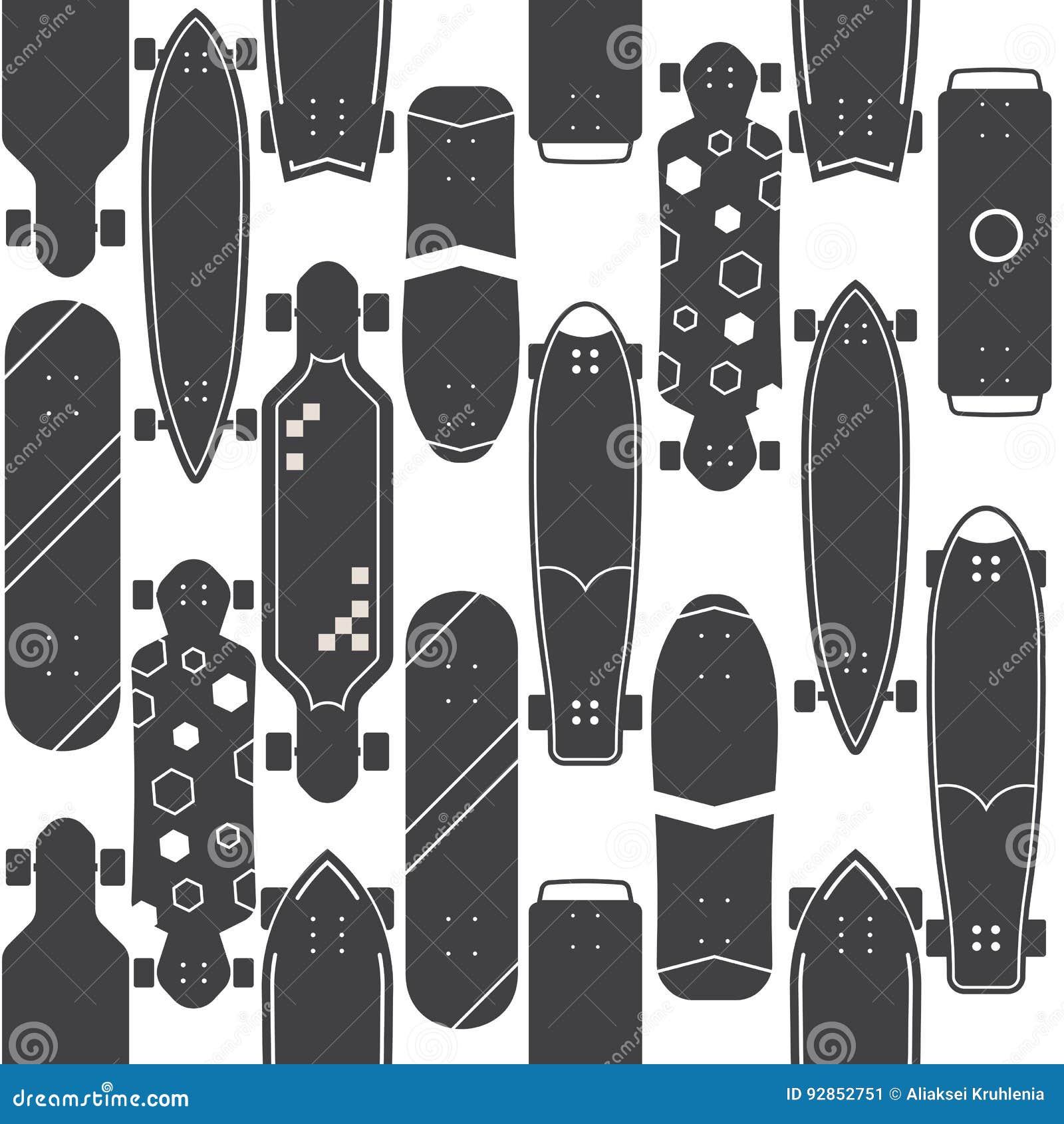 Skateboard Seamless Pattern Background Stock Vector - Illustration of ...