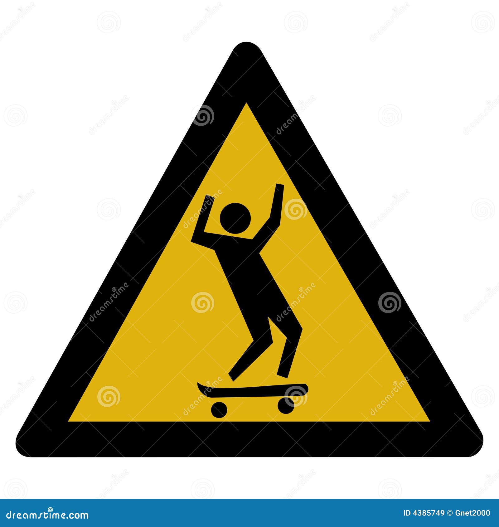 Skateboard sign stock illustration. Illustration of dont - 4385749