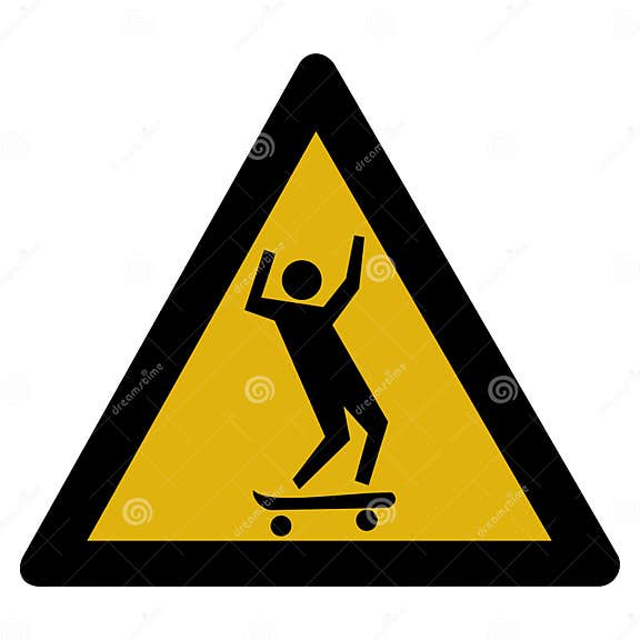 Skateboard sign stock illustration. Illustration of dont - 4385749