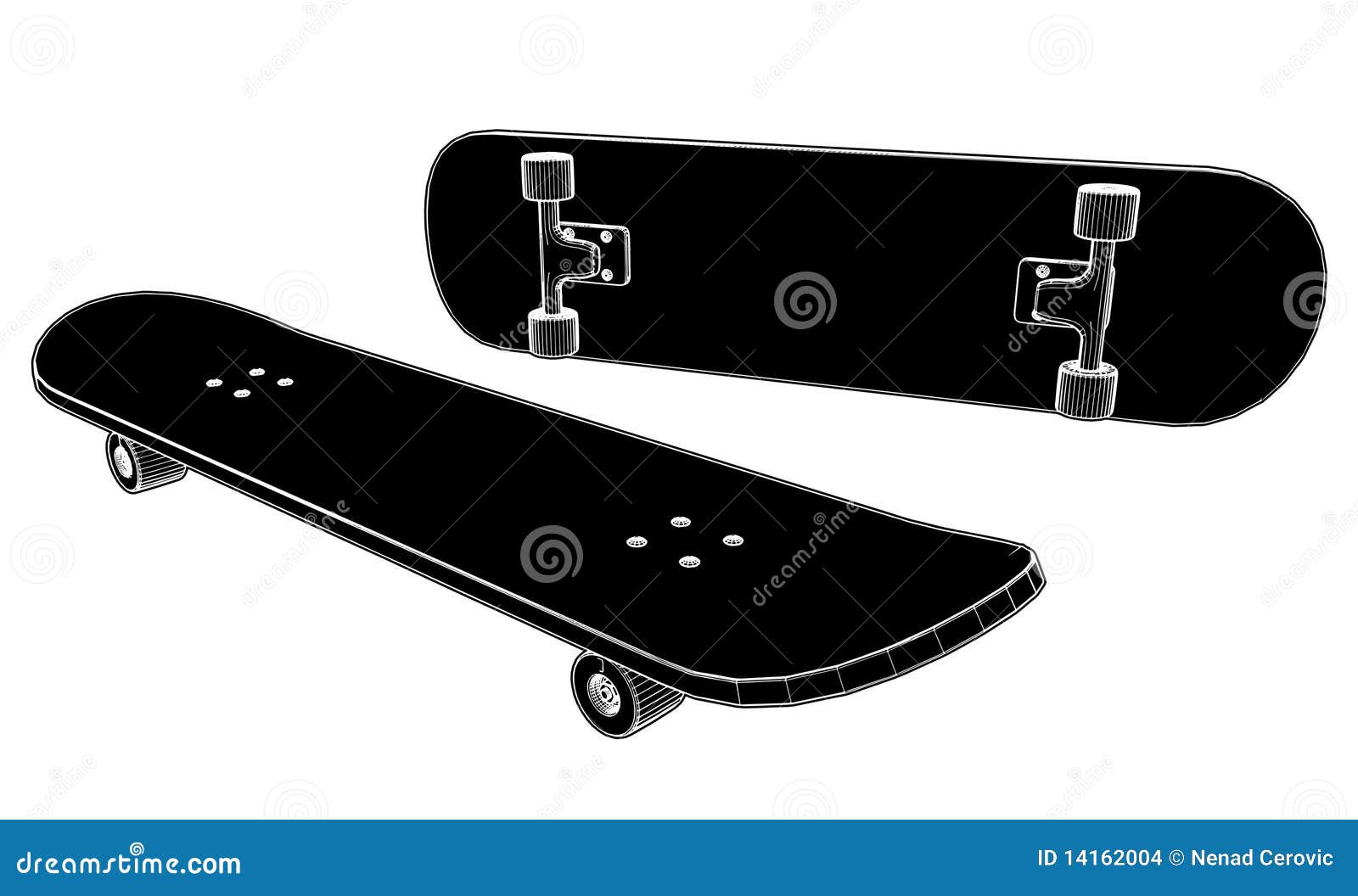 Skateboard Vector 02 stock vector. Illustration of hand - 14162004
