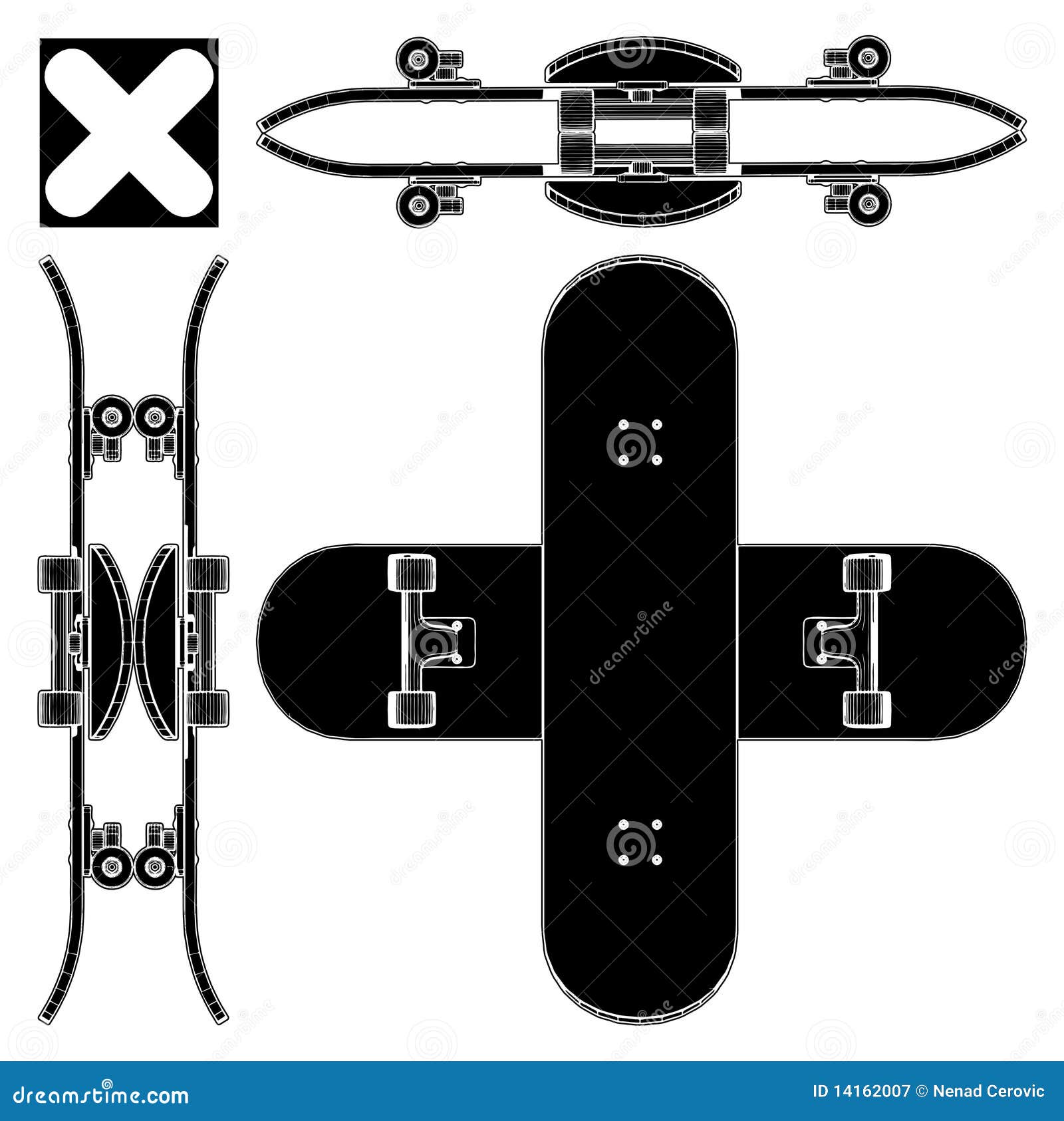 Skateboard Vector 03 stock vector. Illustration of pipe - 14162007