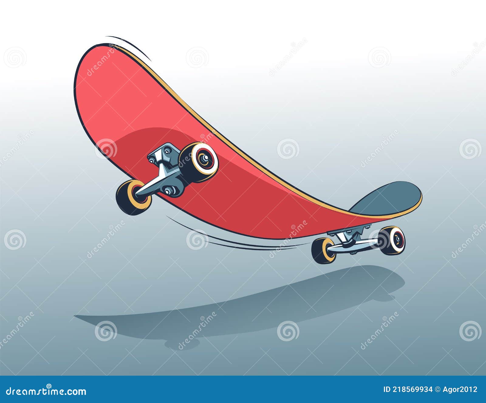 Skateboard Vintage Comics Style Illustration Stock Vector ...