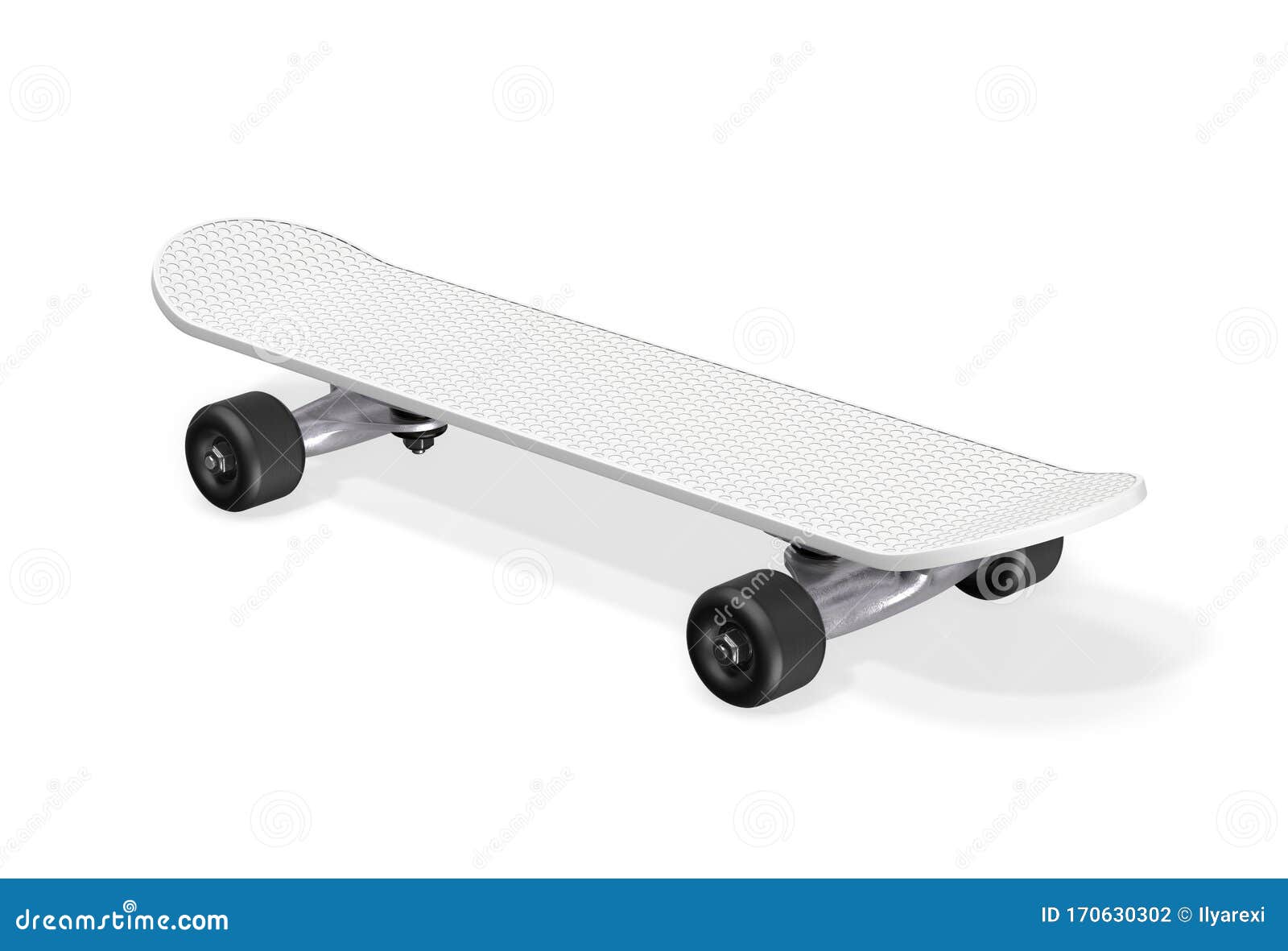 Skateboard on a White Background. 3d Rendering Stock Photo - Image of ...