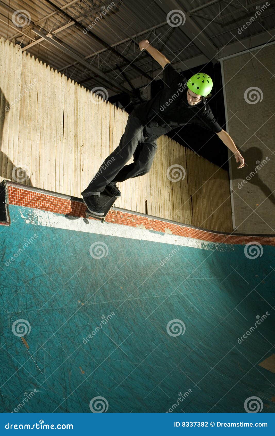Skateboarder Doing Backside Smith Grind on Ramp Stock Photo - Image of ...
