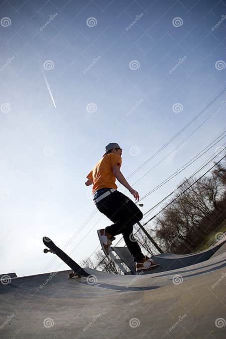Skateboarder Falling Off stock photo. Image of flip, active - 9836872