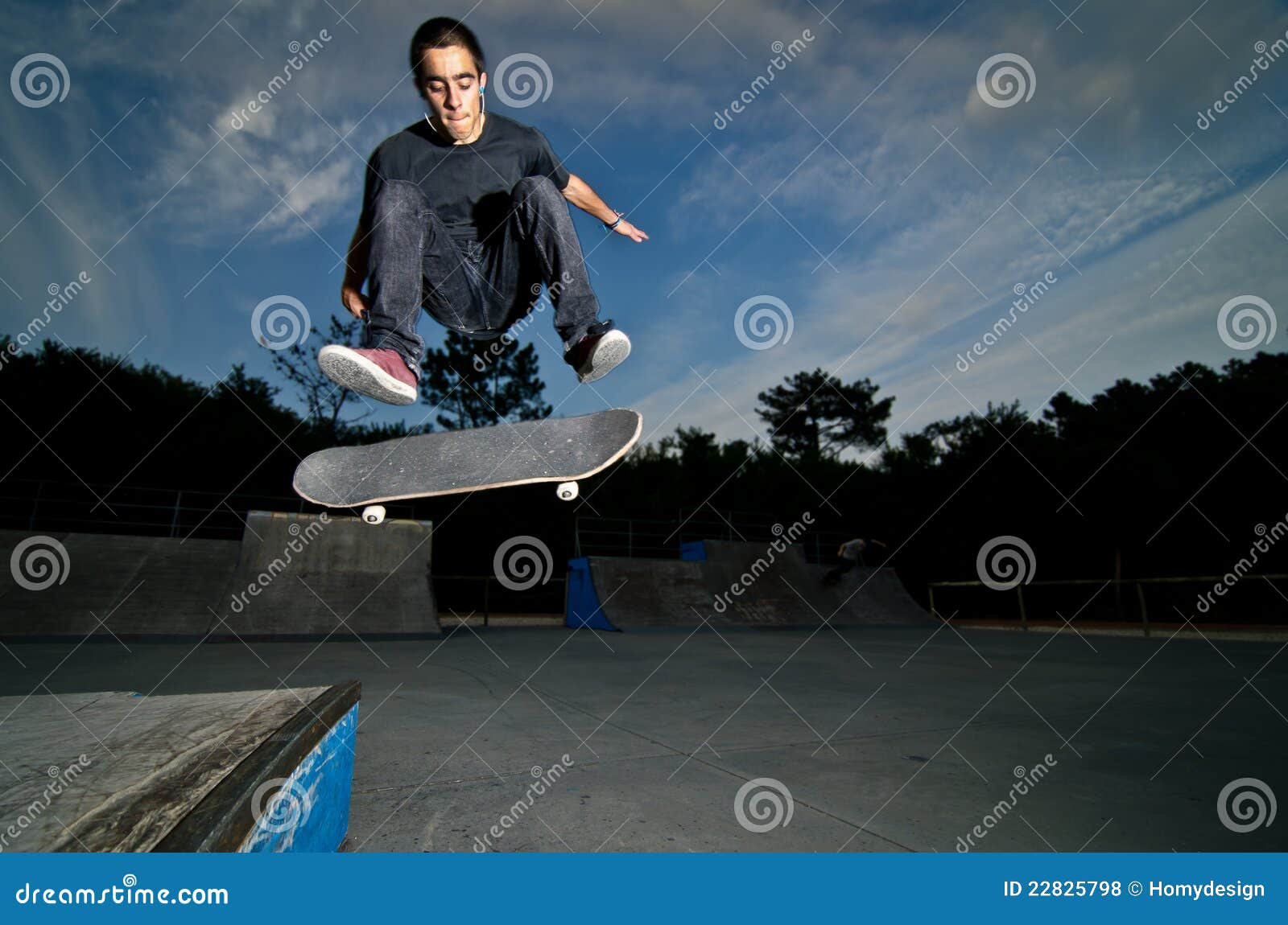 Skateboarder on a Flip Trick Stock Photo - Image of sports, skater ...