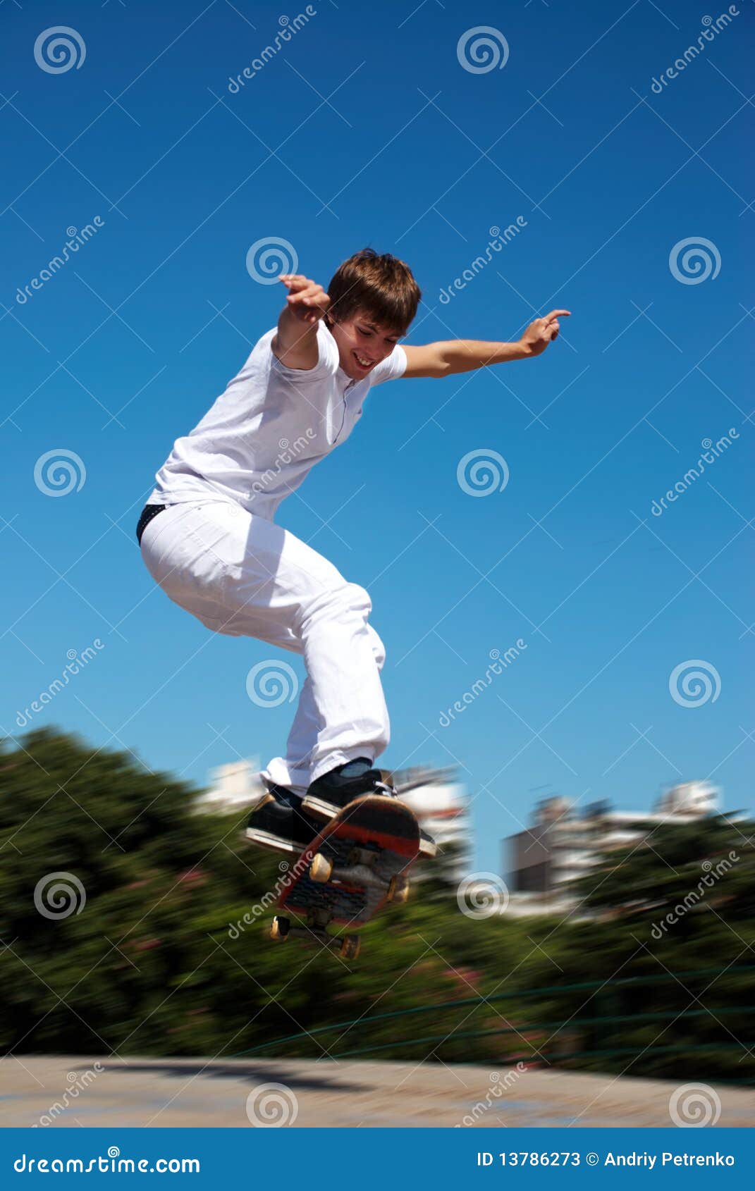 Skateboarder on a jump stock image. Image of skateboarder - 13786273