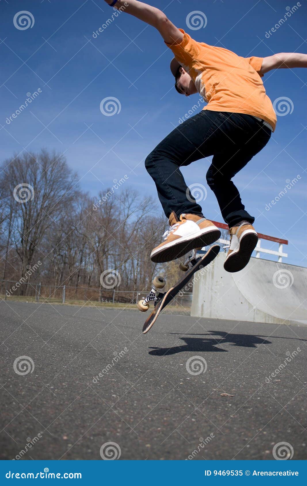 Skateboarder Jumping stock image. Image of park, skate - 9469535