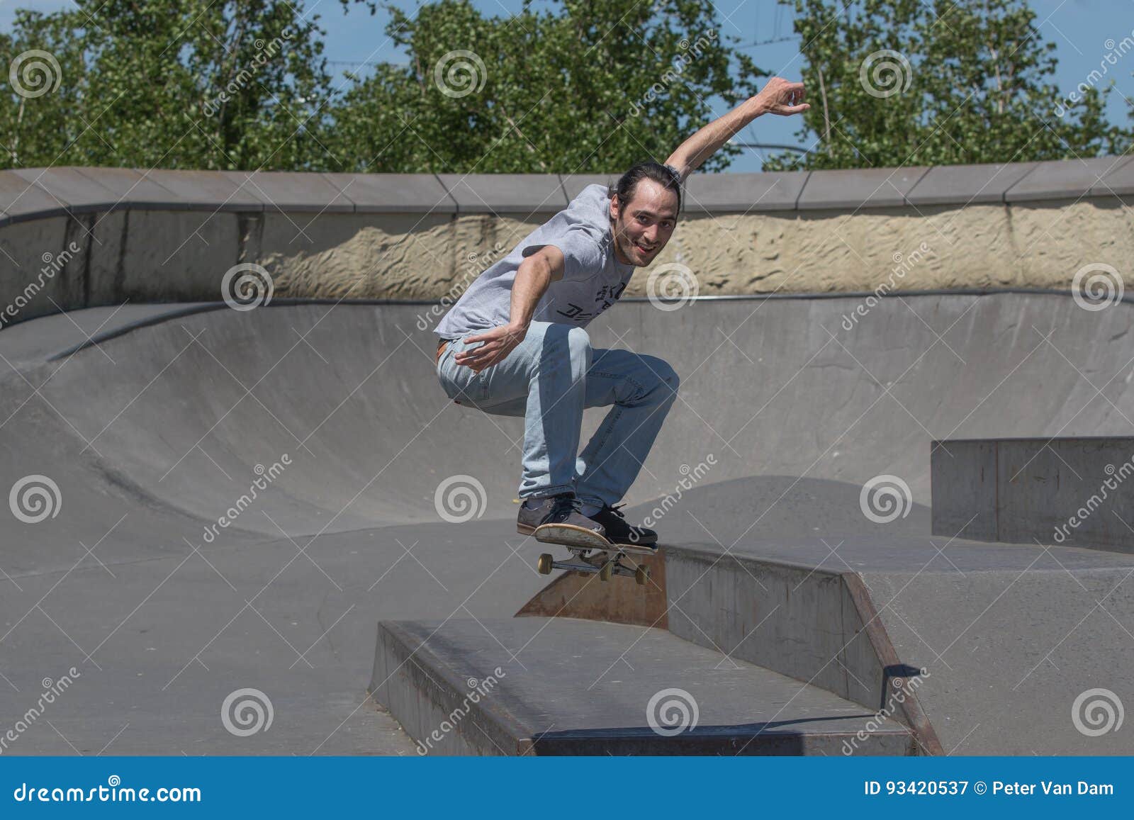Skateboarder Jumping Towards the Camera Stock Image - Image of energy ...