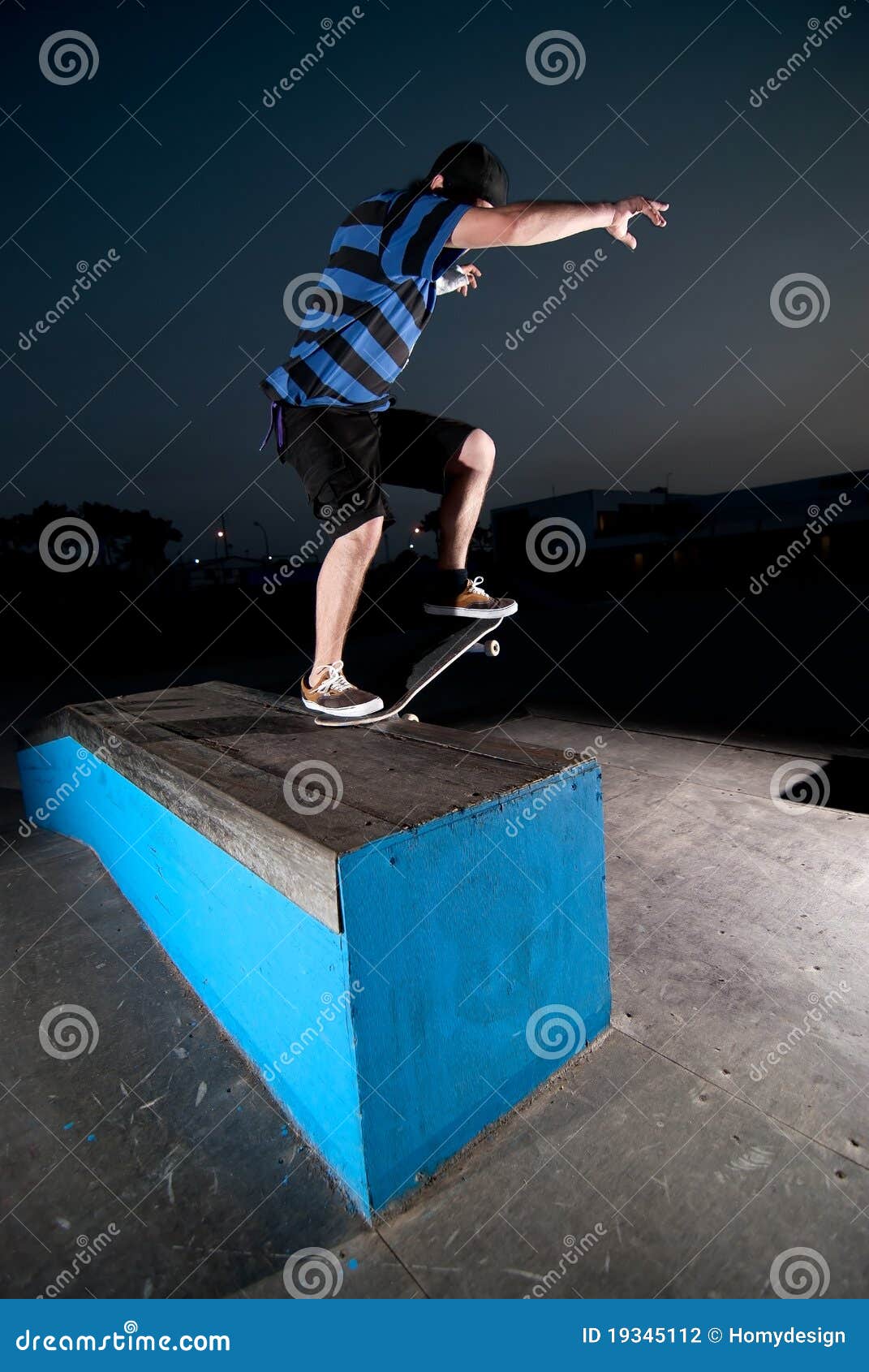 Skateboarder on a slide stock photo. Image of event, blue - 19345112