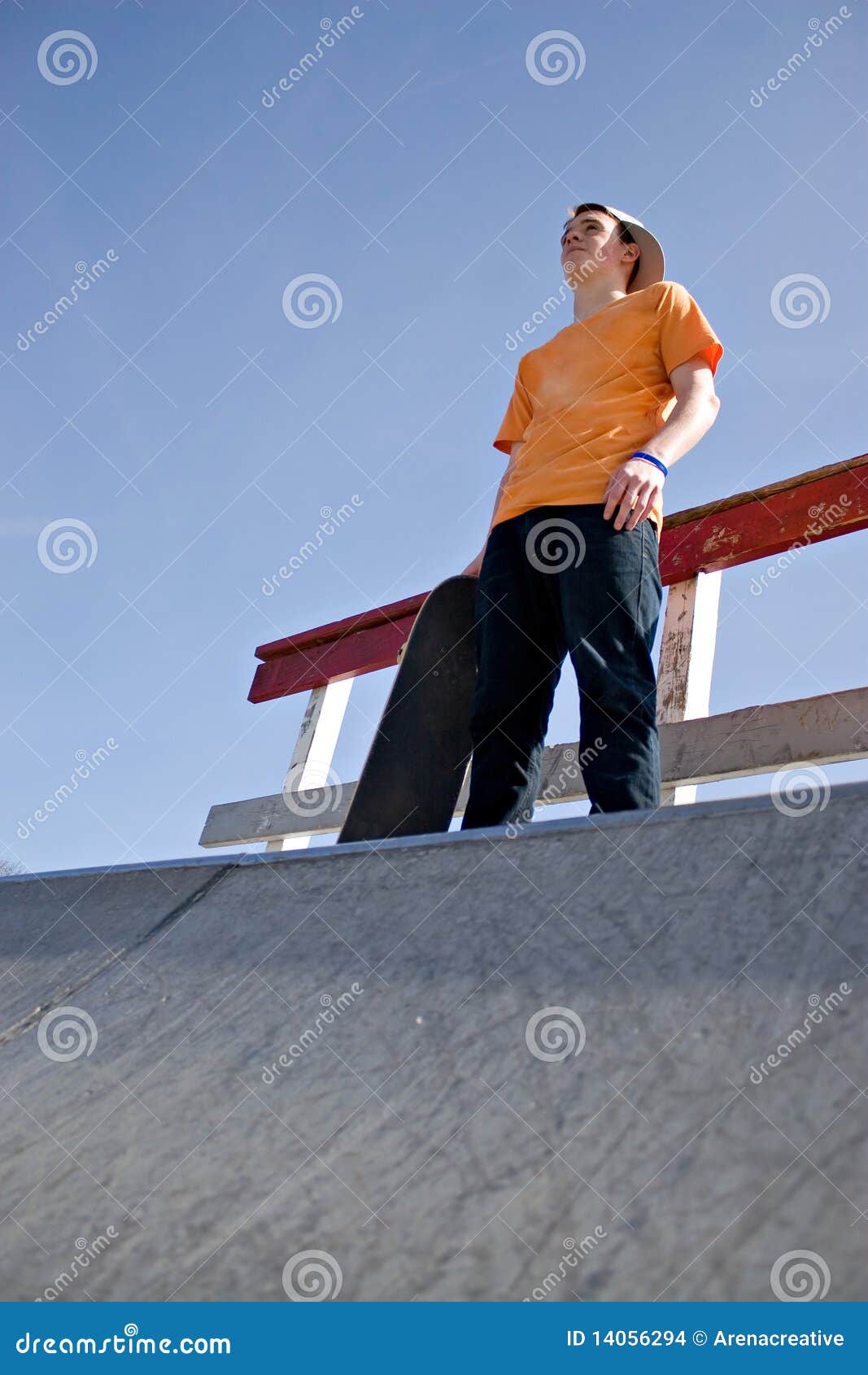 Skateboarder Standing on a Ramp Stock Photo - Image of skating, action ...