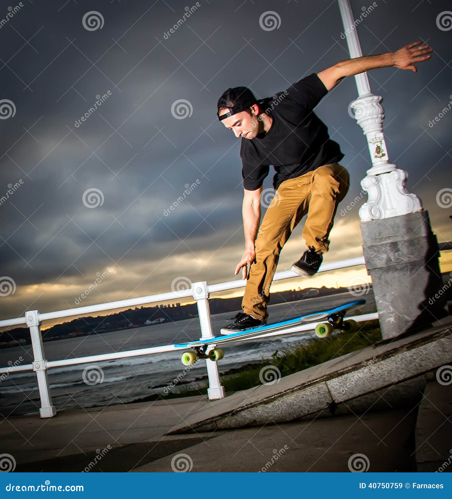 Skateboarder stock image. Image of longboarding, asphalt - 40750759