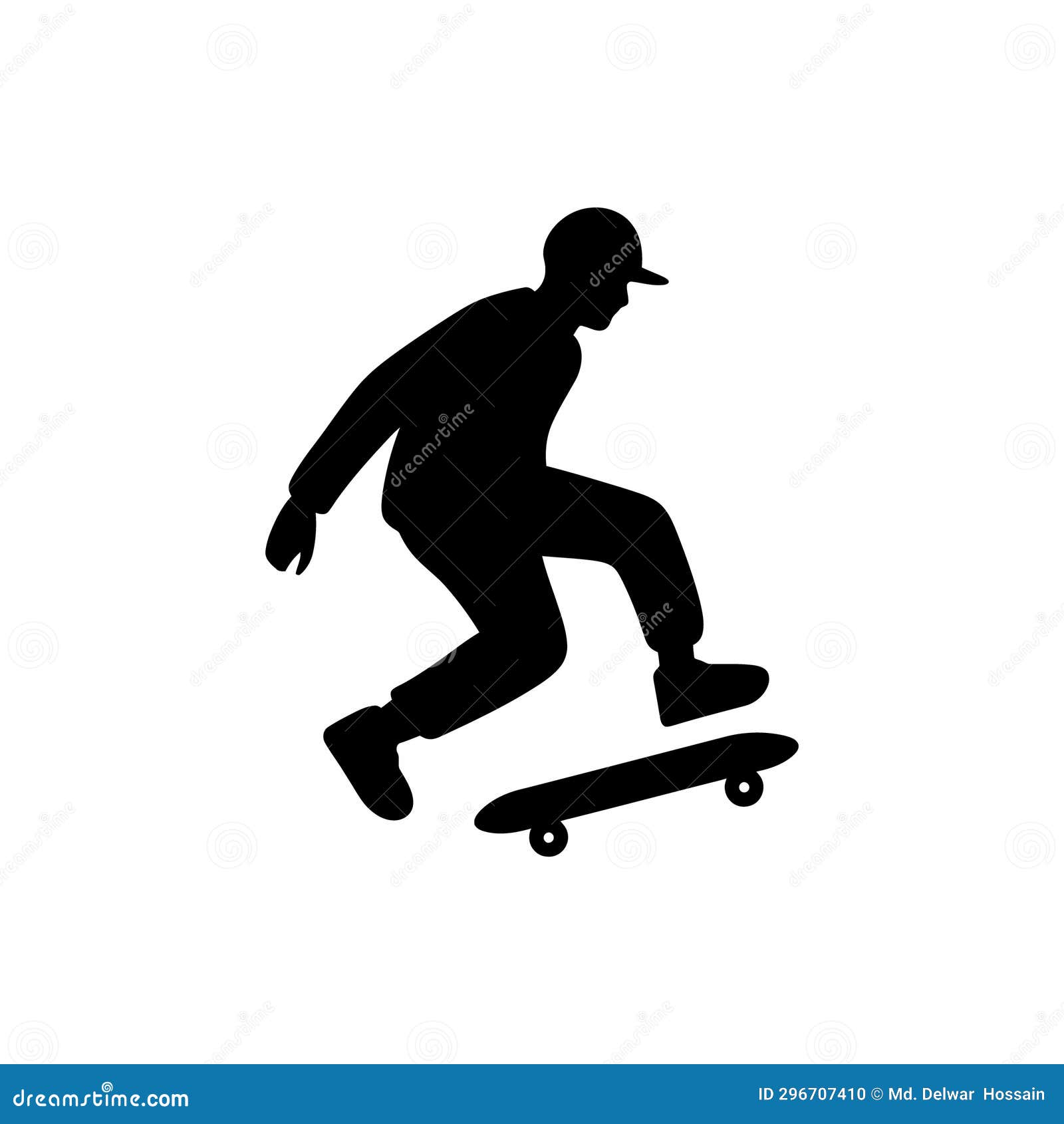 Skateboarding Icon stock illustration. Illustration of poster - 296707410