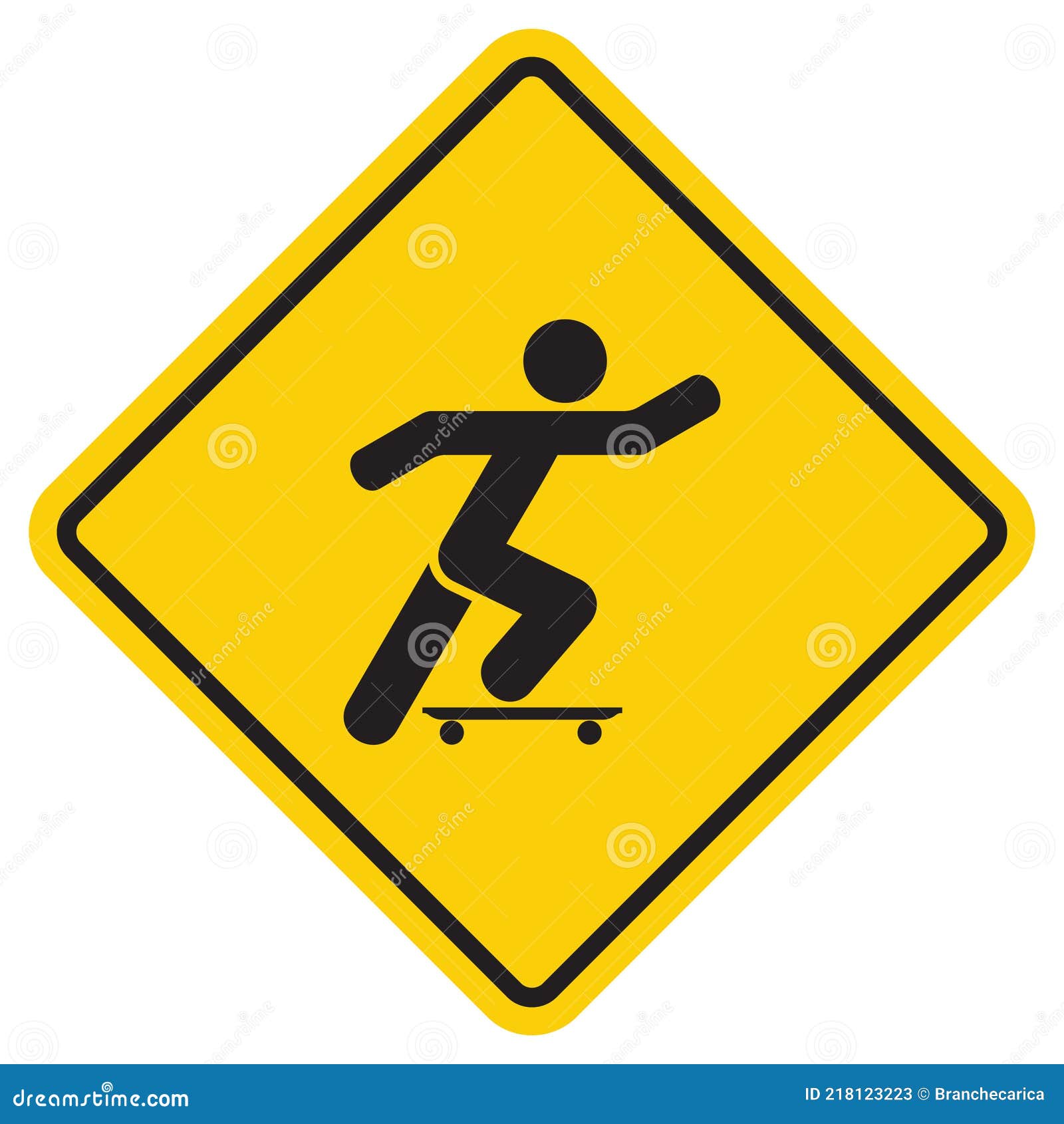 Skateboarding sign stock vector. Illustration of person - 218123223