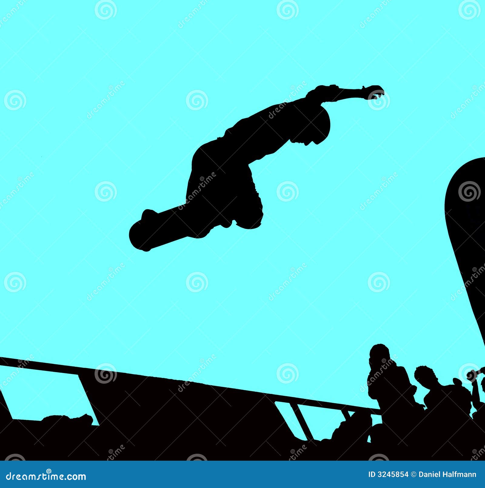 Skateboarding silhouette stock illustration. Illustration of extreme ...