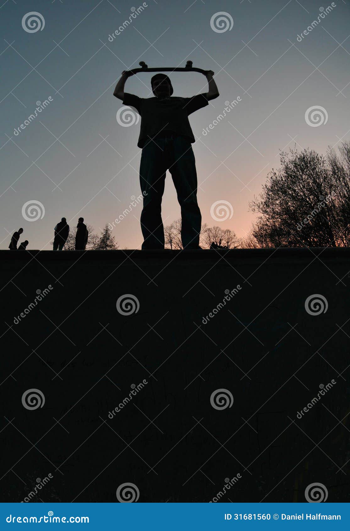 Skateboarding silhouette stock photo. Image of funsport - 31681560