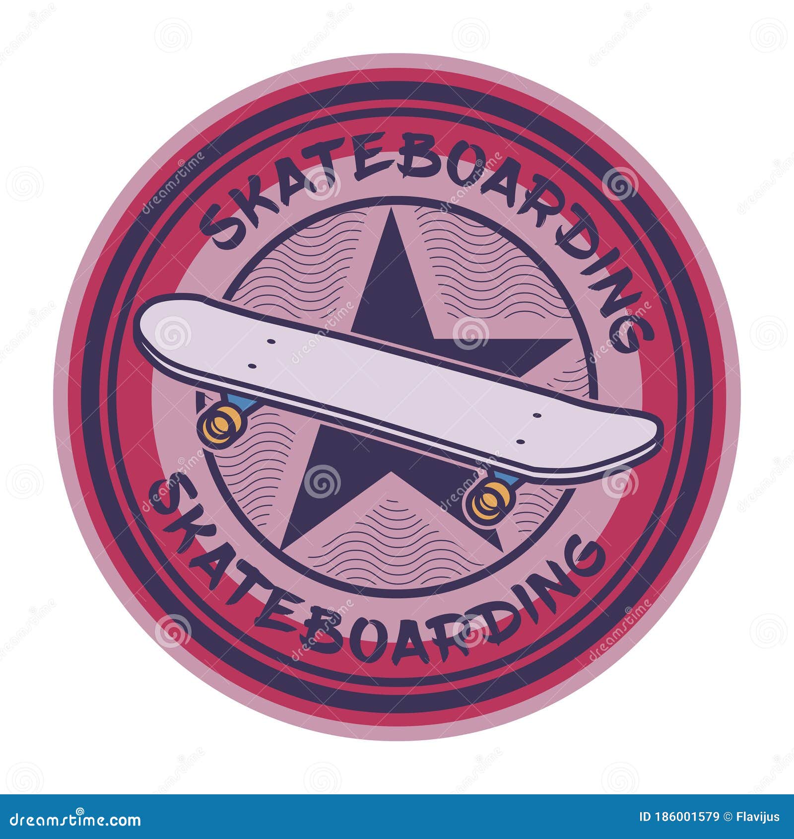 Skateboarding Stamp or Label Stock Vector - Illustration of athletic ...