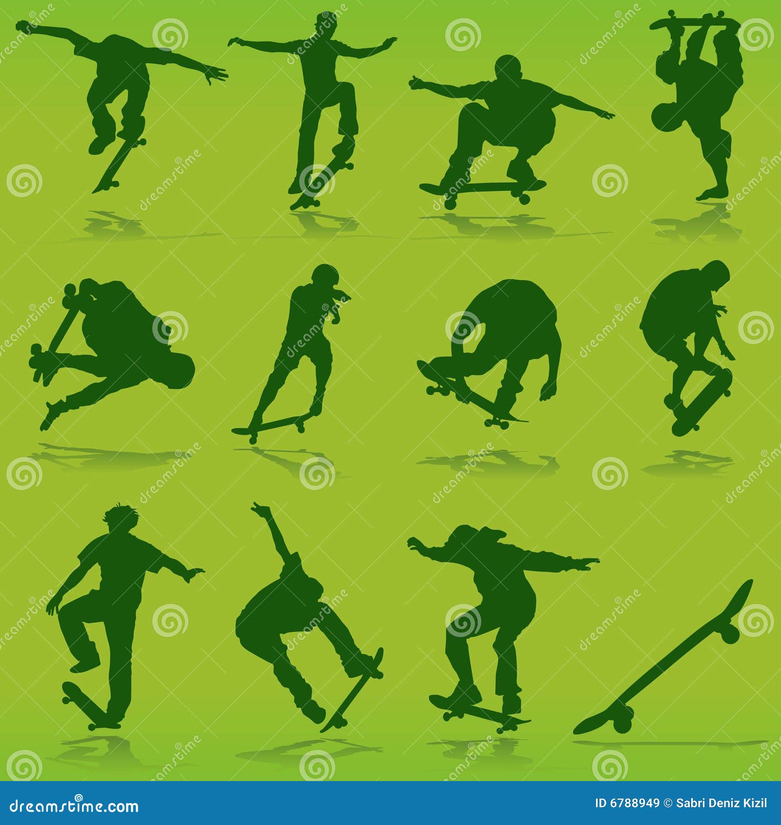 Skateboarding vector stock vector. Illustration of action - 6788949