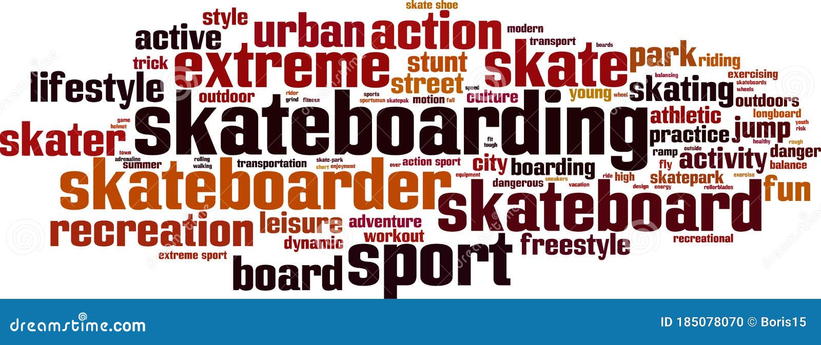Skateboarding word cloud stock vector. Illustration of skateboarding ...