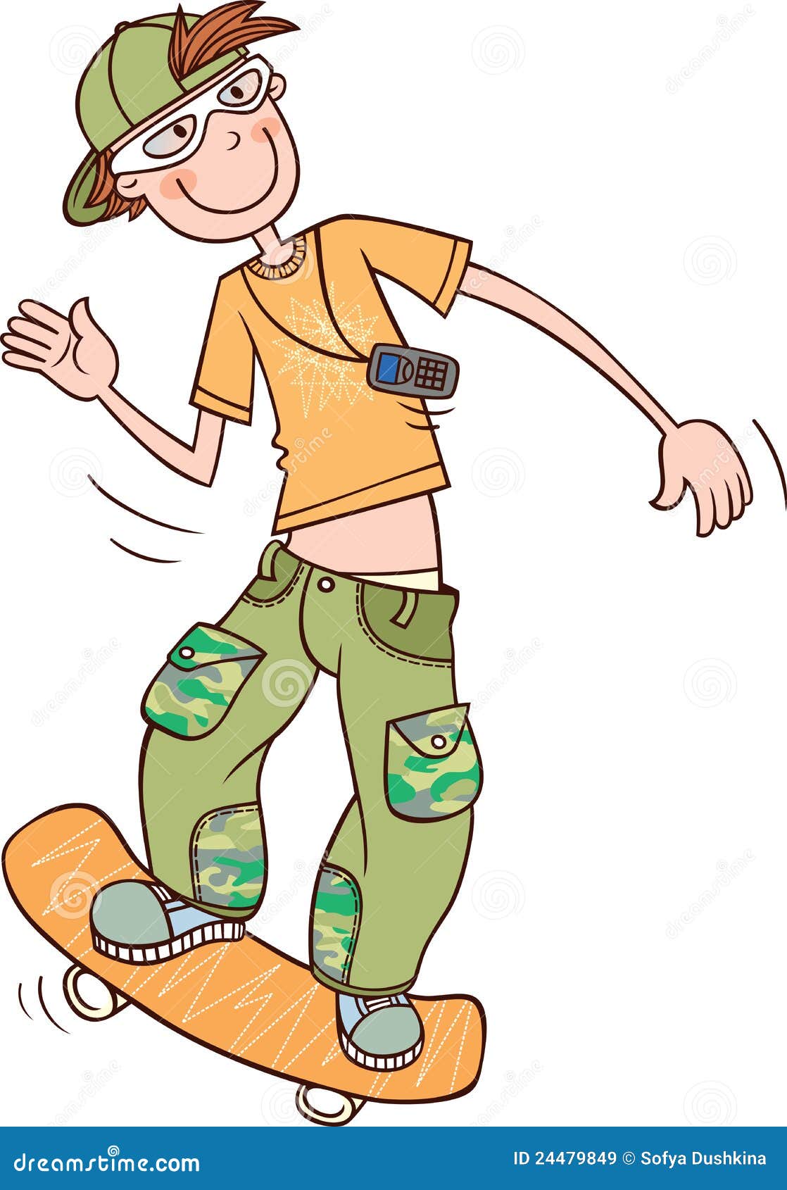 Skater stock vector. Illustration of skateboarding, sport - 24479849