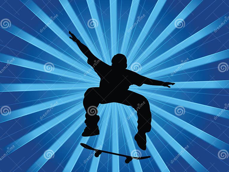 Skater blue stock illustration. Illustration of lines - 3278070