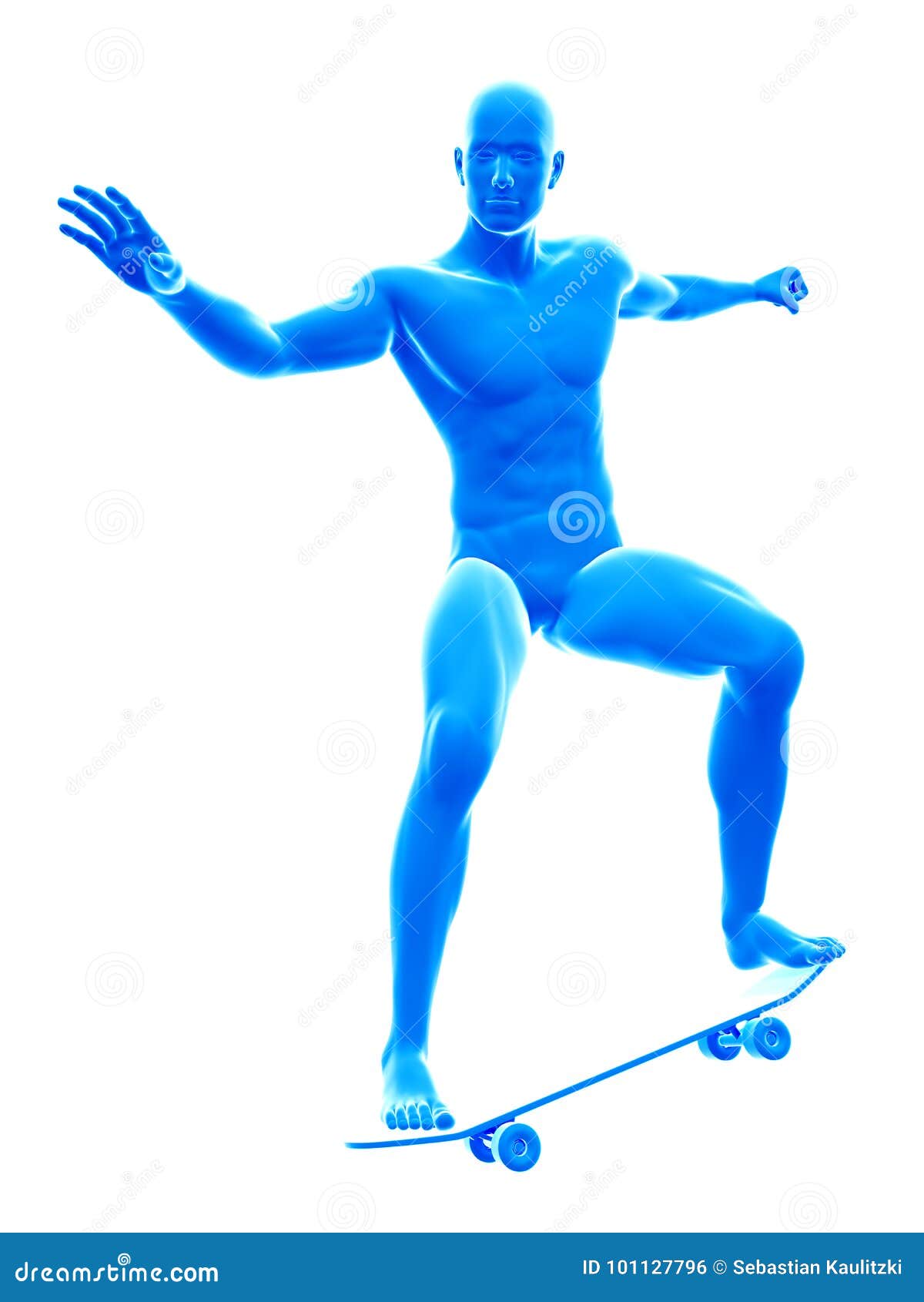 A skater stock illustration. Illustration of body, muscular - 101127796