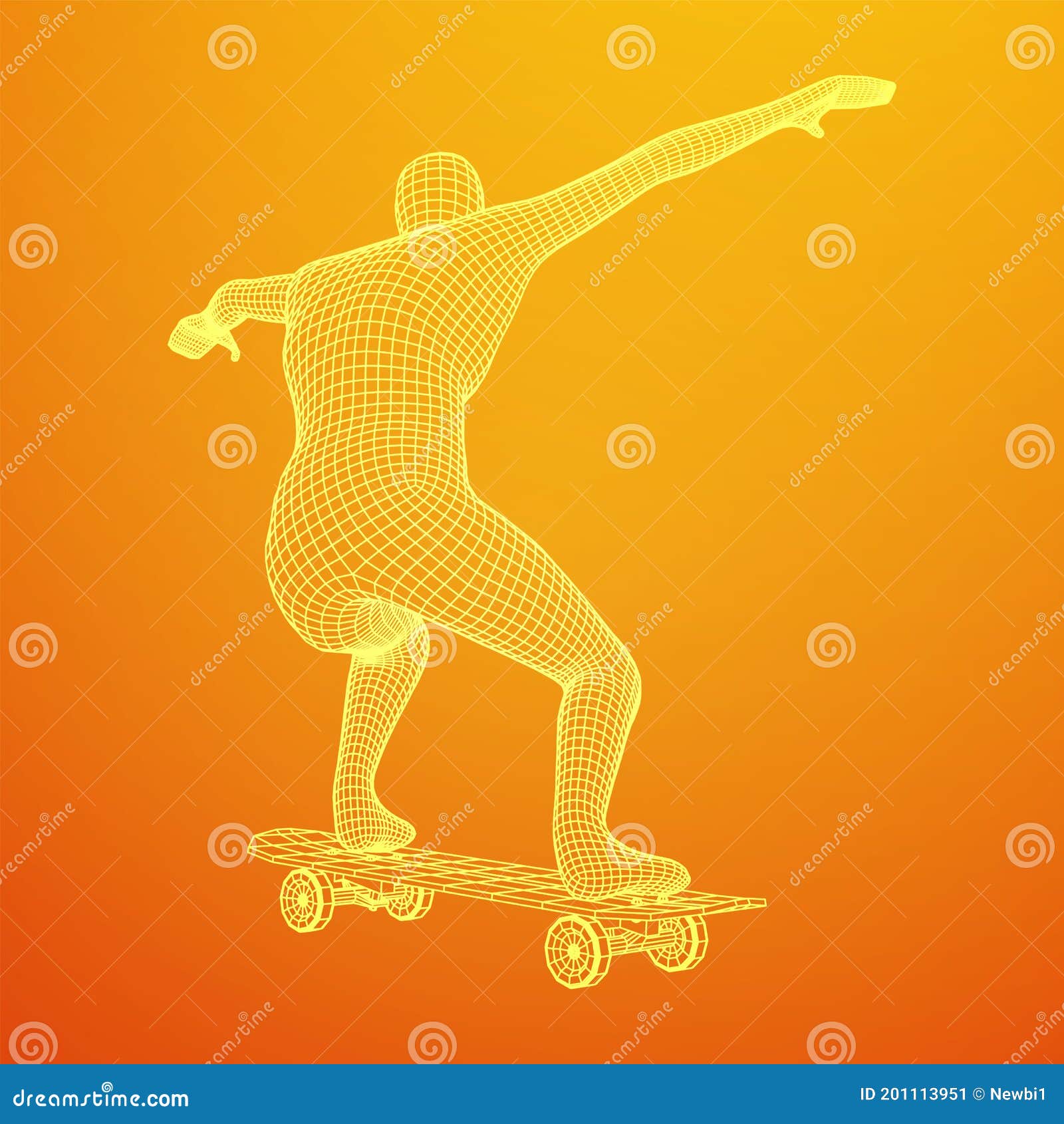 Skater Doing Jumping Trick on Skateboard Stock Vector - Illustration of ...