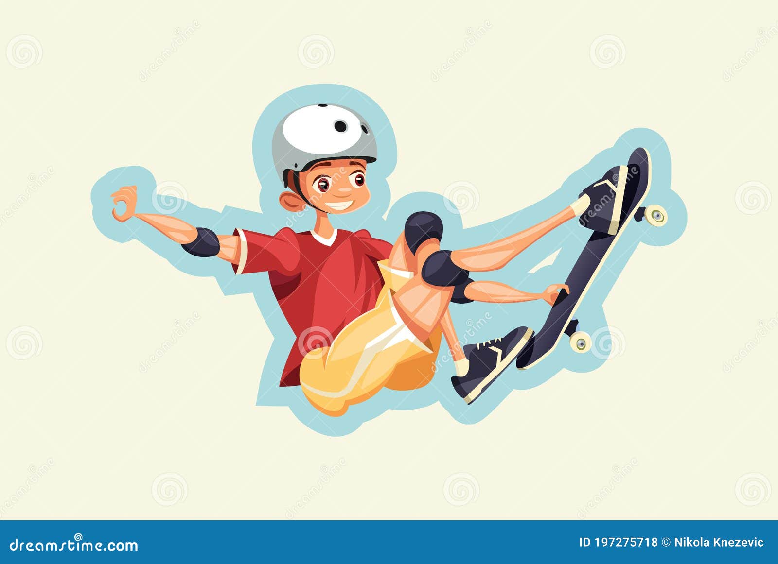 Skater Isolated on White Background Stock Vector - Illustration of ...
